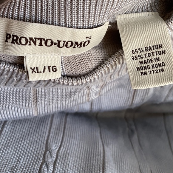 Pronto Uomo | Sweaters | Pronto Uomo Men Rayon Cotton Sweater Silver ...